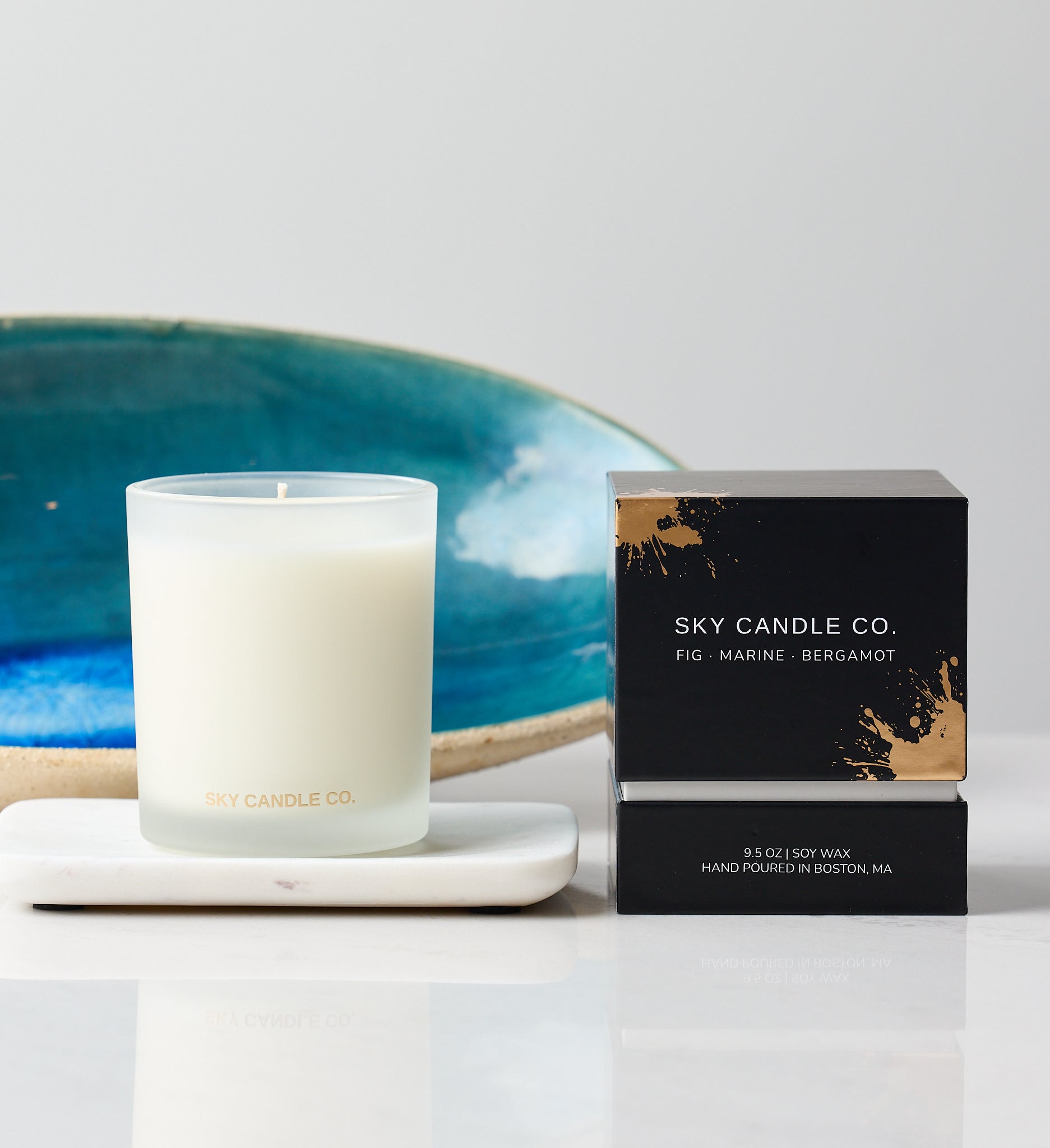 Frosted Candle | Gold Noire – Sky Candle Co.